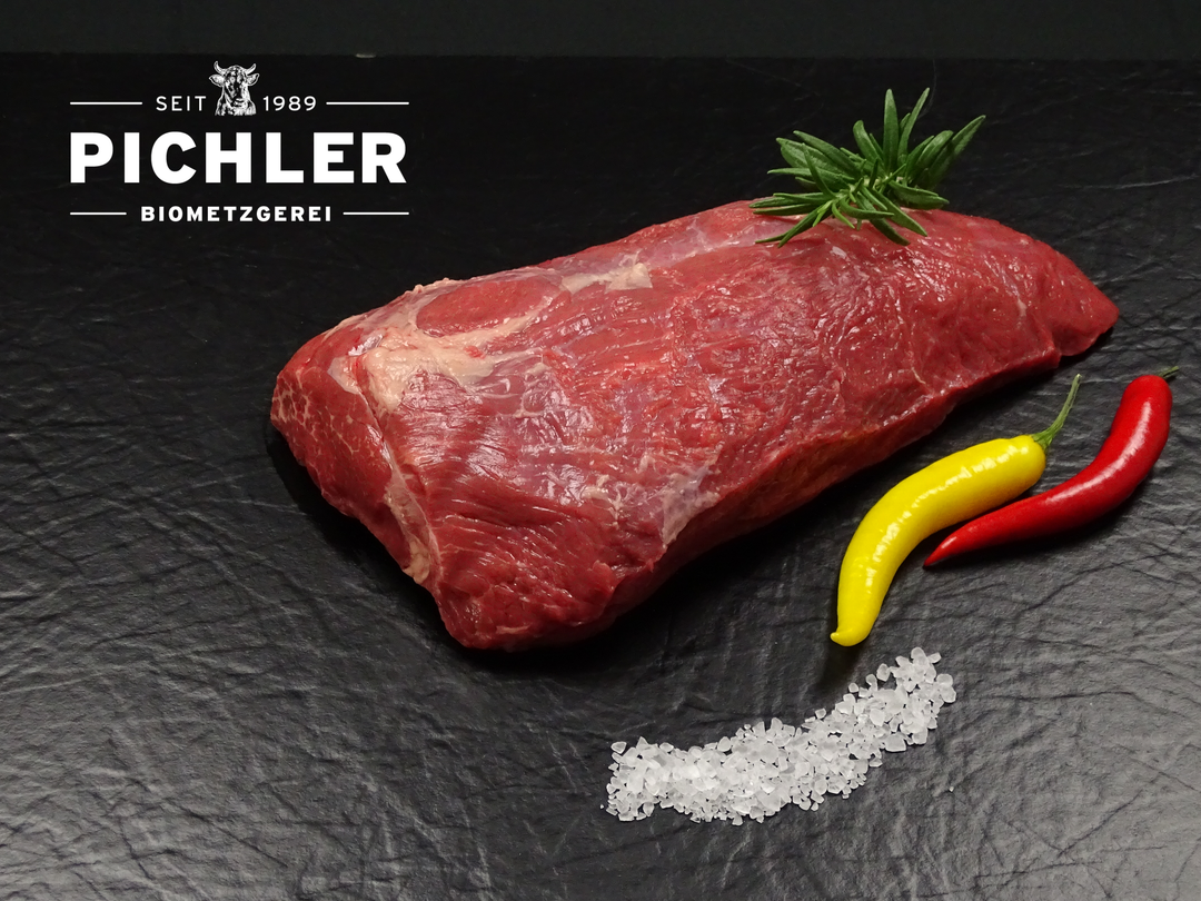 Bio Rinderbraten, runde Schulter vom Pinzgauer Rind – Biometzgerei Pichler